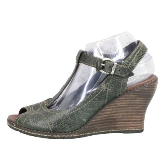 Timberland | Shoes | Timberland Earthkeepers Black Leather Peep Toe ...